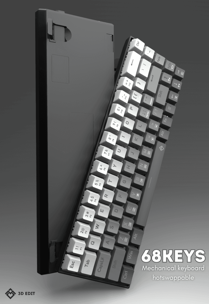 MA68 Wired Full Rgb Mechanical Keyboard 68 Keys With Software Red/Brown ...