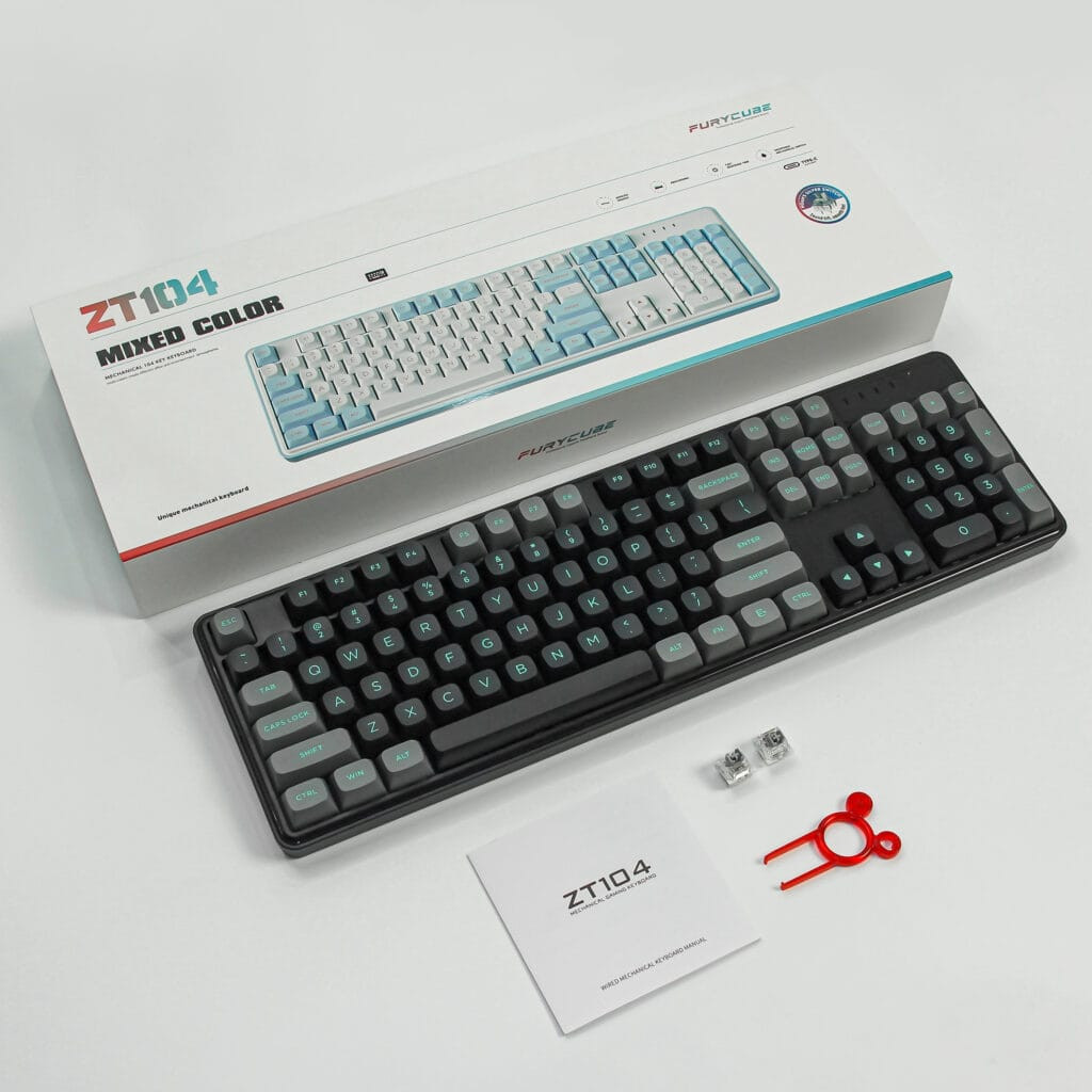 ZT104 FURY CUBE (104 Keys) Gasket Mechanical Keyboard, Single Backlit ...