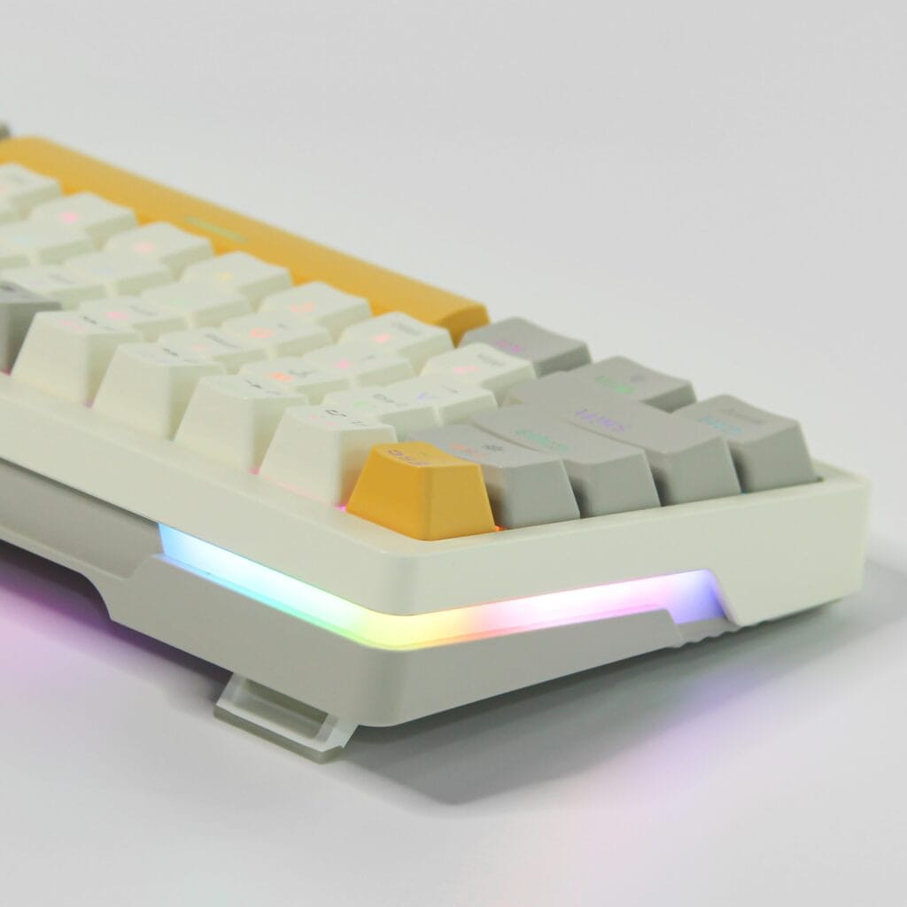 ZA63 Hot Swappable Wired Rgb Mechanical Keyboard – Tnt Yellow Switch (Linear) Wired Cream yellow ...