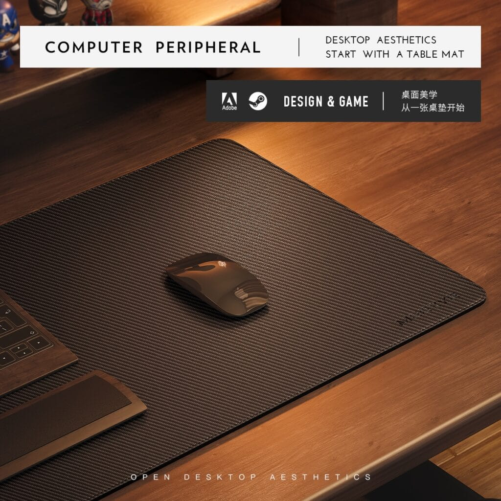 Golden lions series Mouse pad CARBON FIBER 120/60CM… 2mm – Maroc4gaming