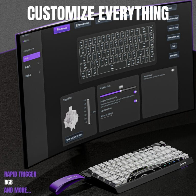 M4G – STEP ONE HE Magnetic Gaming Keyboard – Ultra-Responsive 0.1ms ...