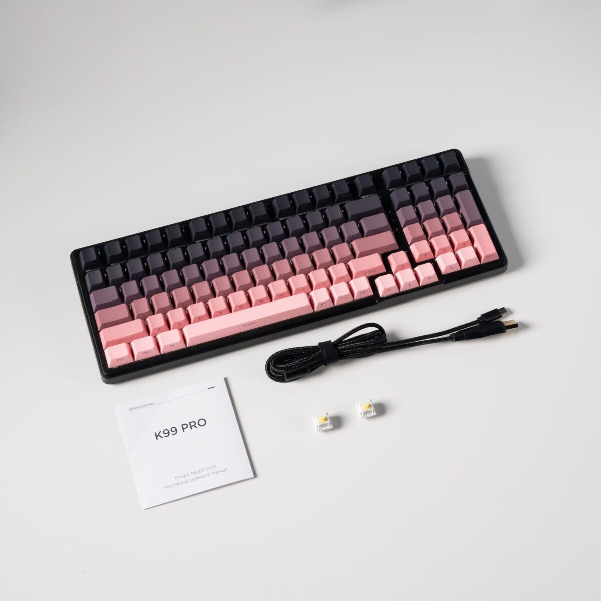 M4G × FuryCube k99 pro Blackberry HMX Platinum Switches - M4G