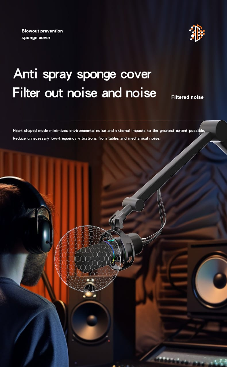 WM8 RGB Dynamic Microphone (Black) - M4G