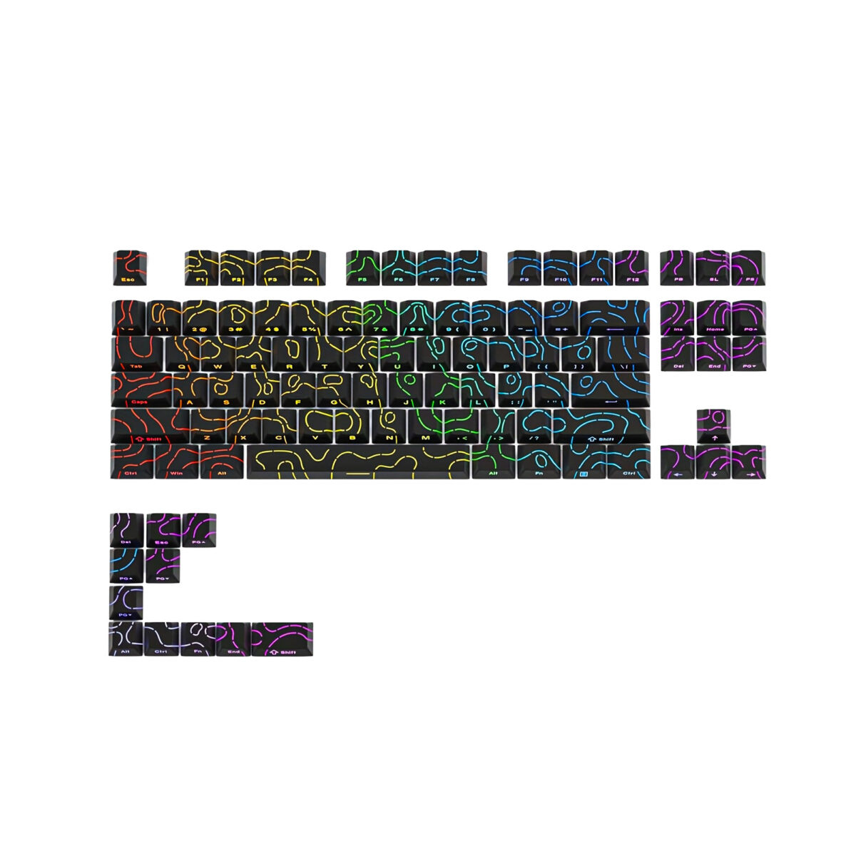 Contour Black Keycaps – 100 Keys | OEM Profile • PBT - M4G